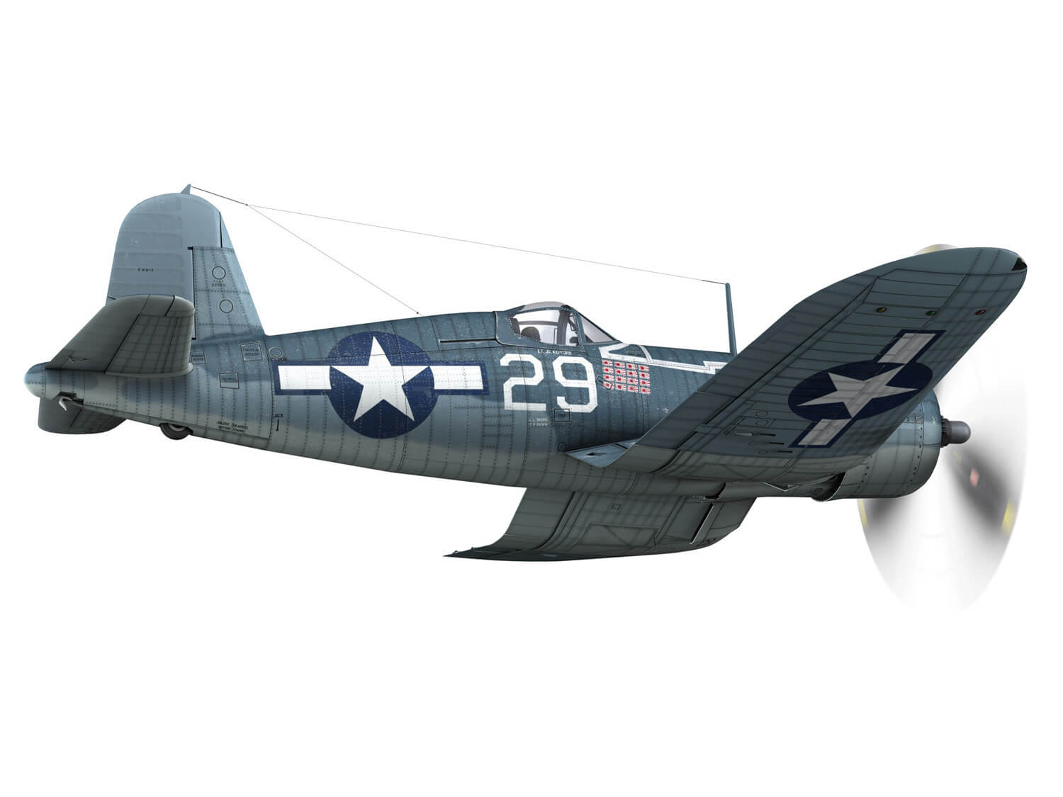 Vought F4U-1A Corsair - 29 3D Model by panaristi