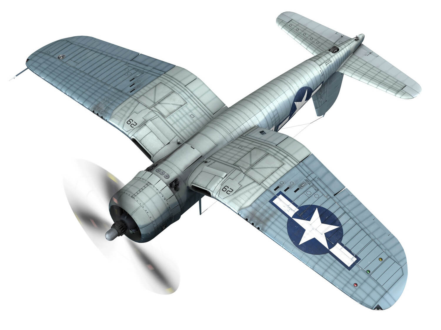 Vought F4U-1A Corsair - 29 3D Model by panaristi