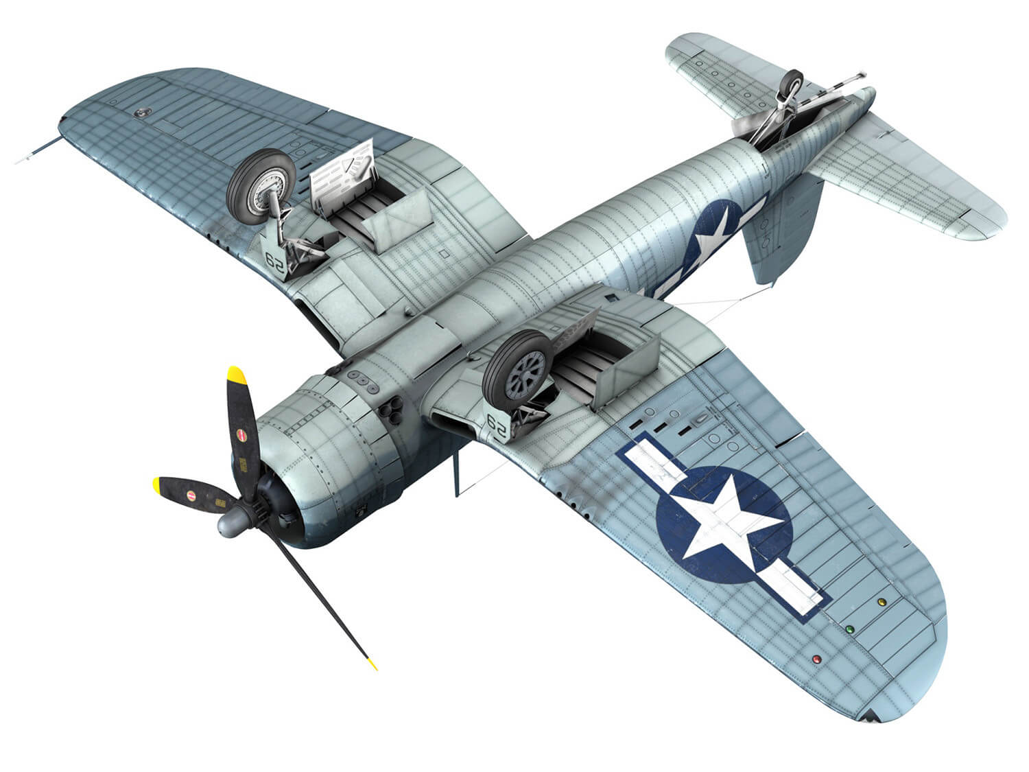 Vought F4U-1A Corsair - 29 3D Model by panaristi