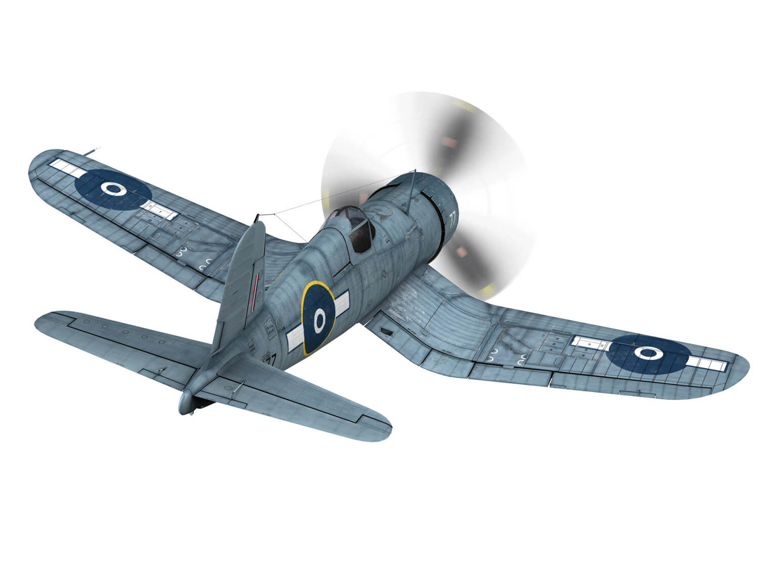 Vought F4U-1A - Corsair - Nz5277 3D Model by panaristi