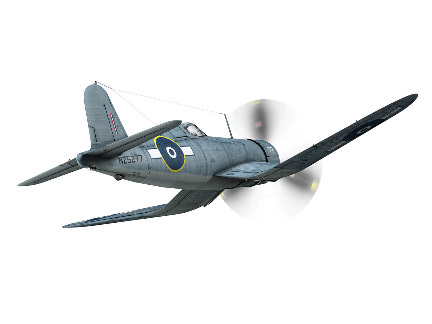 Vought F4U-1A - Corsair - Nz5277 3D Model by panaristi