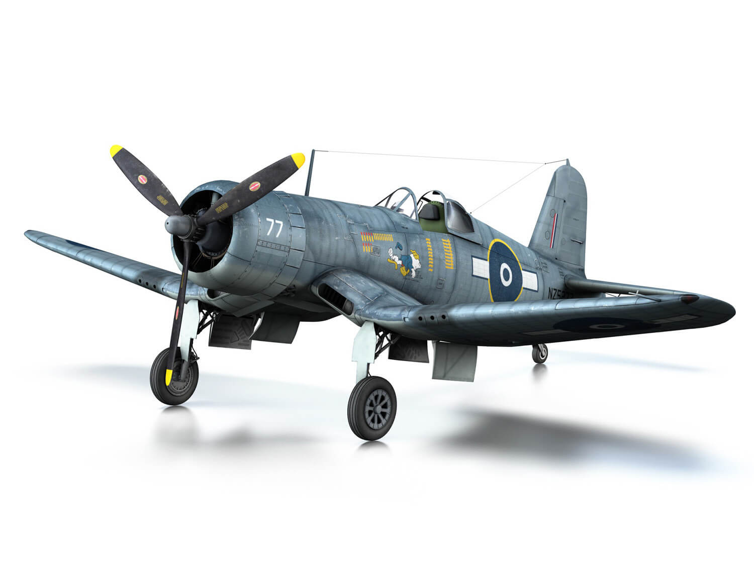 Vought F4U-1A - Corsair - Nz5277 3D Model by panaristi