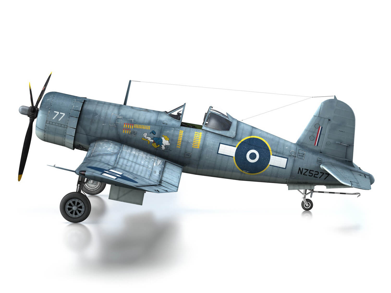 Vought F4U-1A - Corsair - Nz5277 3D Model by panaristi