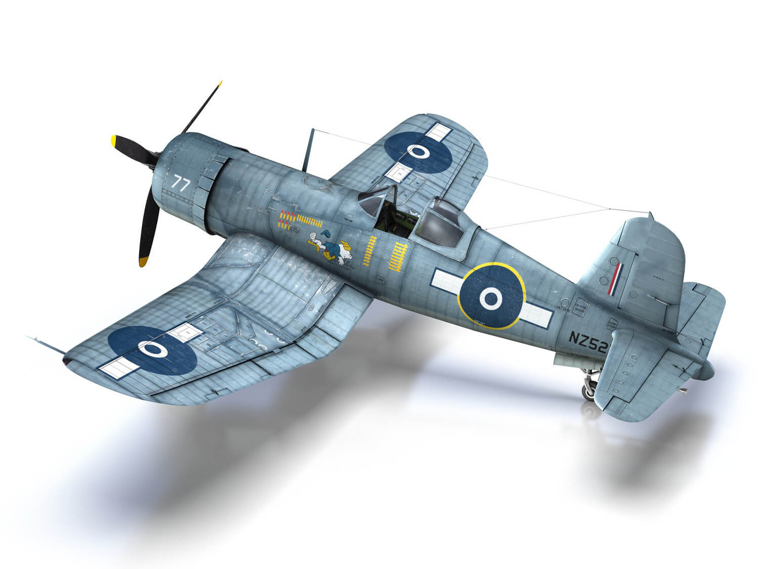 Vought F4U-1A - Corsair - Nz5277 3D Model by panaristi