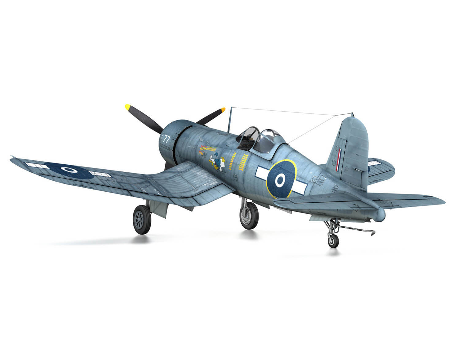Vought F4U-1A - Corsair - Nz5277 3D Model by panaristi