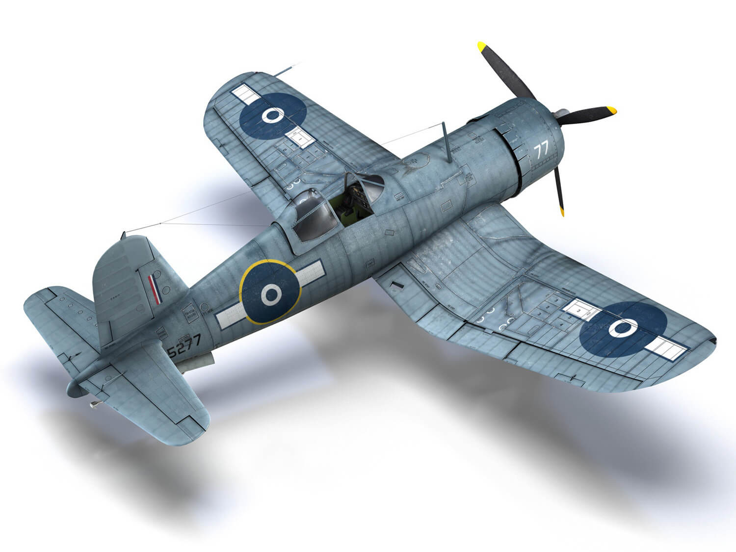 Vought F4U-1A - Corsair - Nz5277 3D Model by panaristi