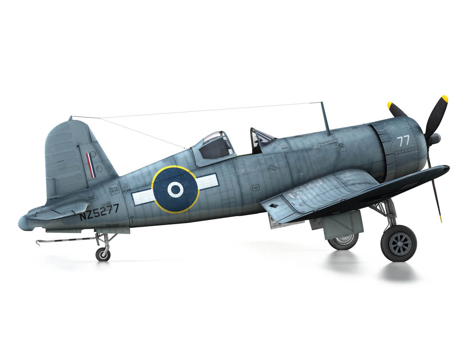 Vought F4U-1A - Corsair - Nz5277 3D Model by panaristi