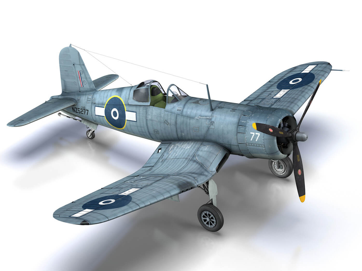 Vought F4U-1A - Corsair - Nz5277 3D Model by panaristi