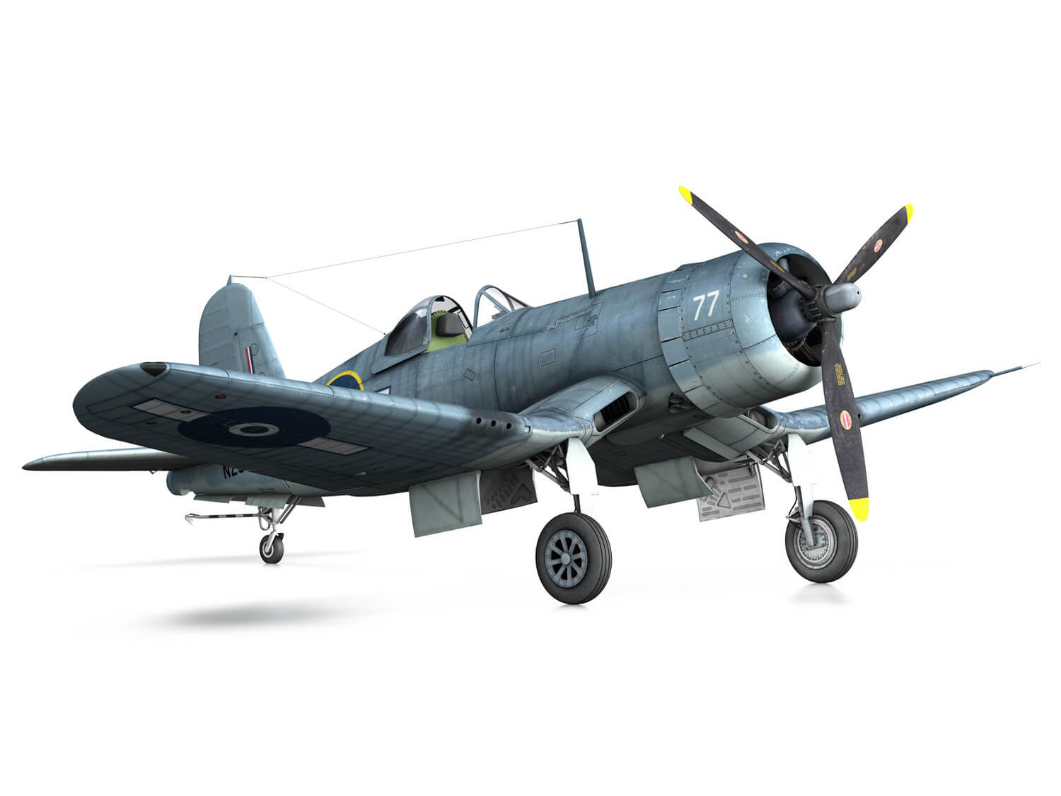 Vought F4U-1A - Corsair - Nz5277 3D Model by panaristi