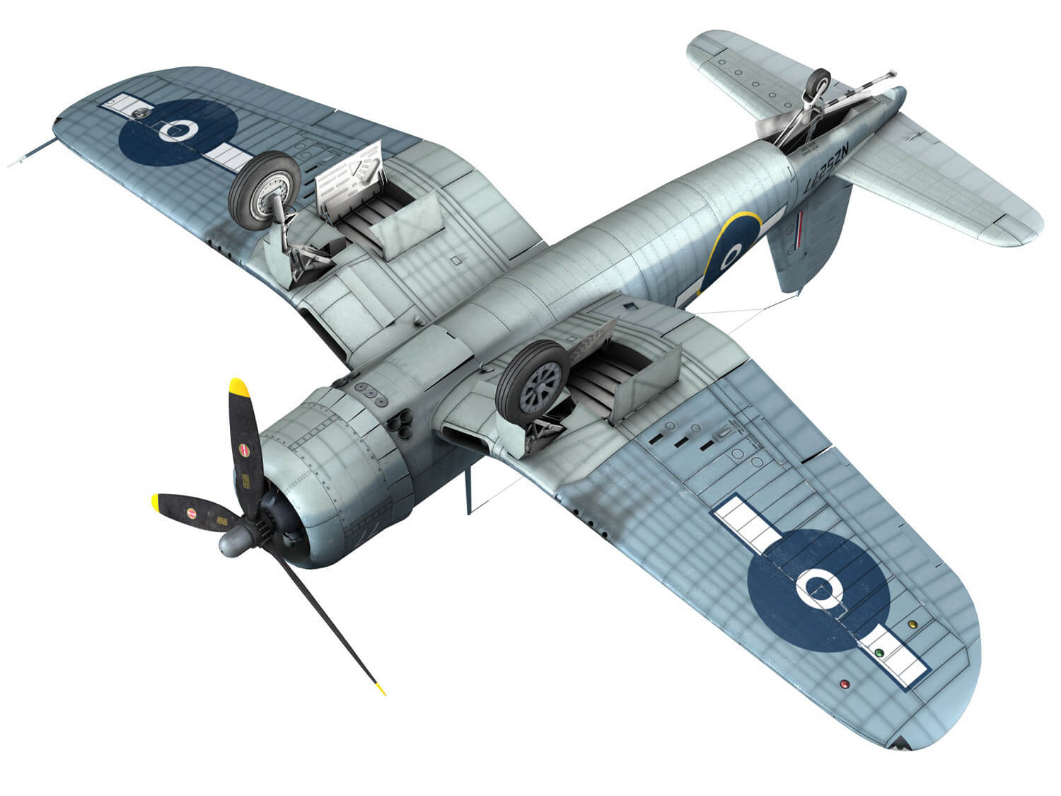 Vought F4U-1A - Corsair - Nz5277 3D Model by panaristi