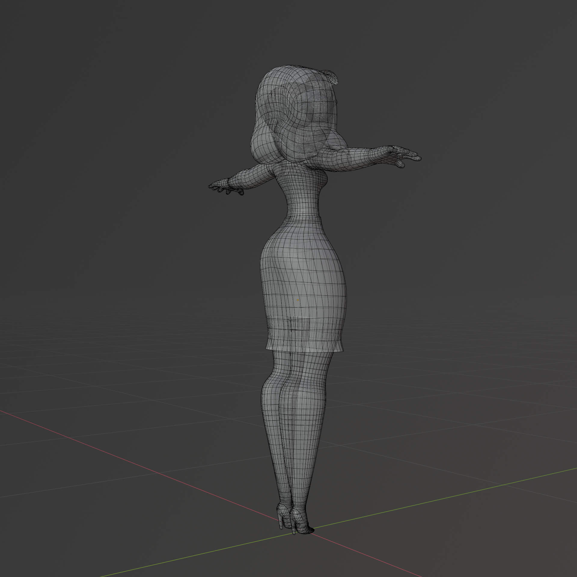 Retro Style Cartoon Women - 3D Model by Papriko