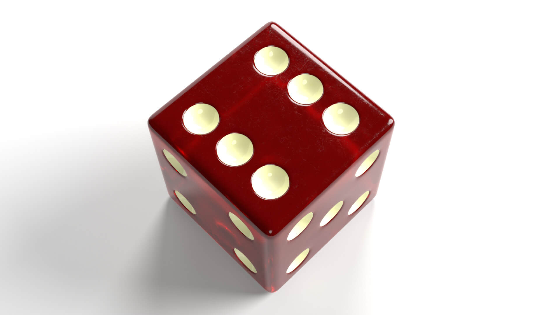 Dice Transparent Red - 3D Model by parfe