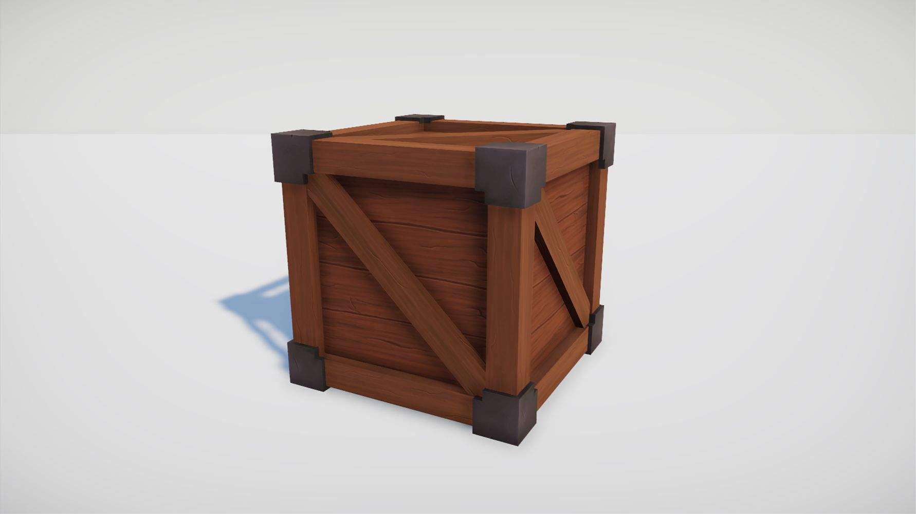 Wooden Box - 3D Model by Parona