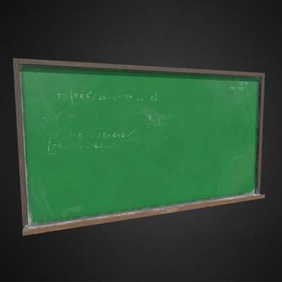 Green Chalkboard - 3D Model by Parzival