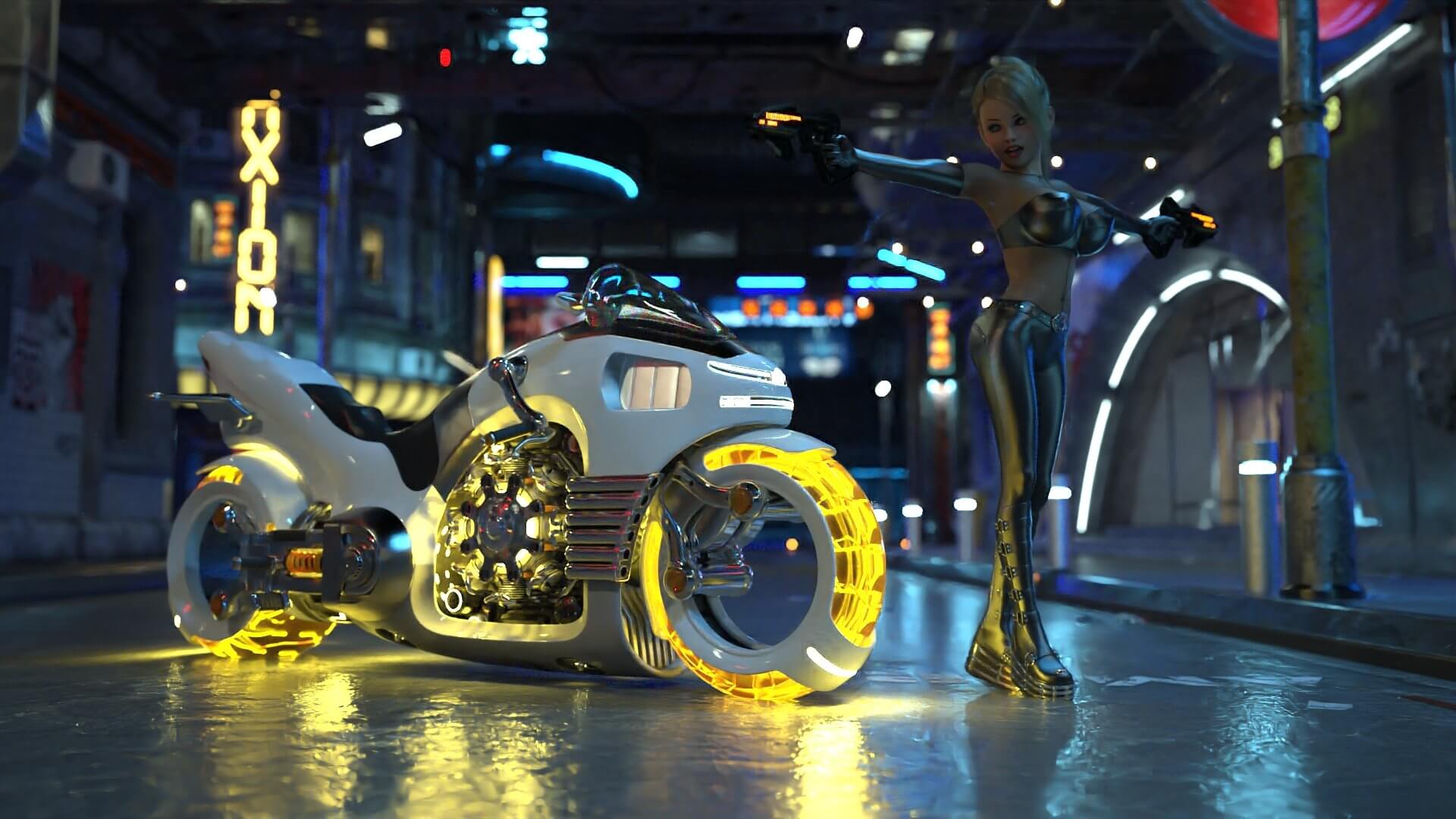 Cyberpunk 2 3D Render, Digital Art by pat11