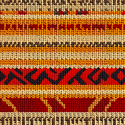Inca Style Knit Seamless Pattern - Stock Image by PatternClipArtsJSK