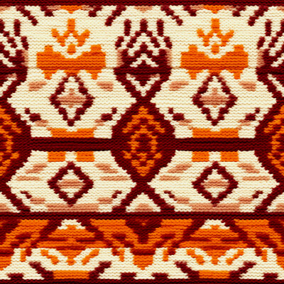 Inca Style Knit Seamless Pattern - Stock Image by PatternClipArtsJSK