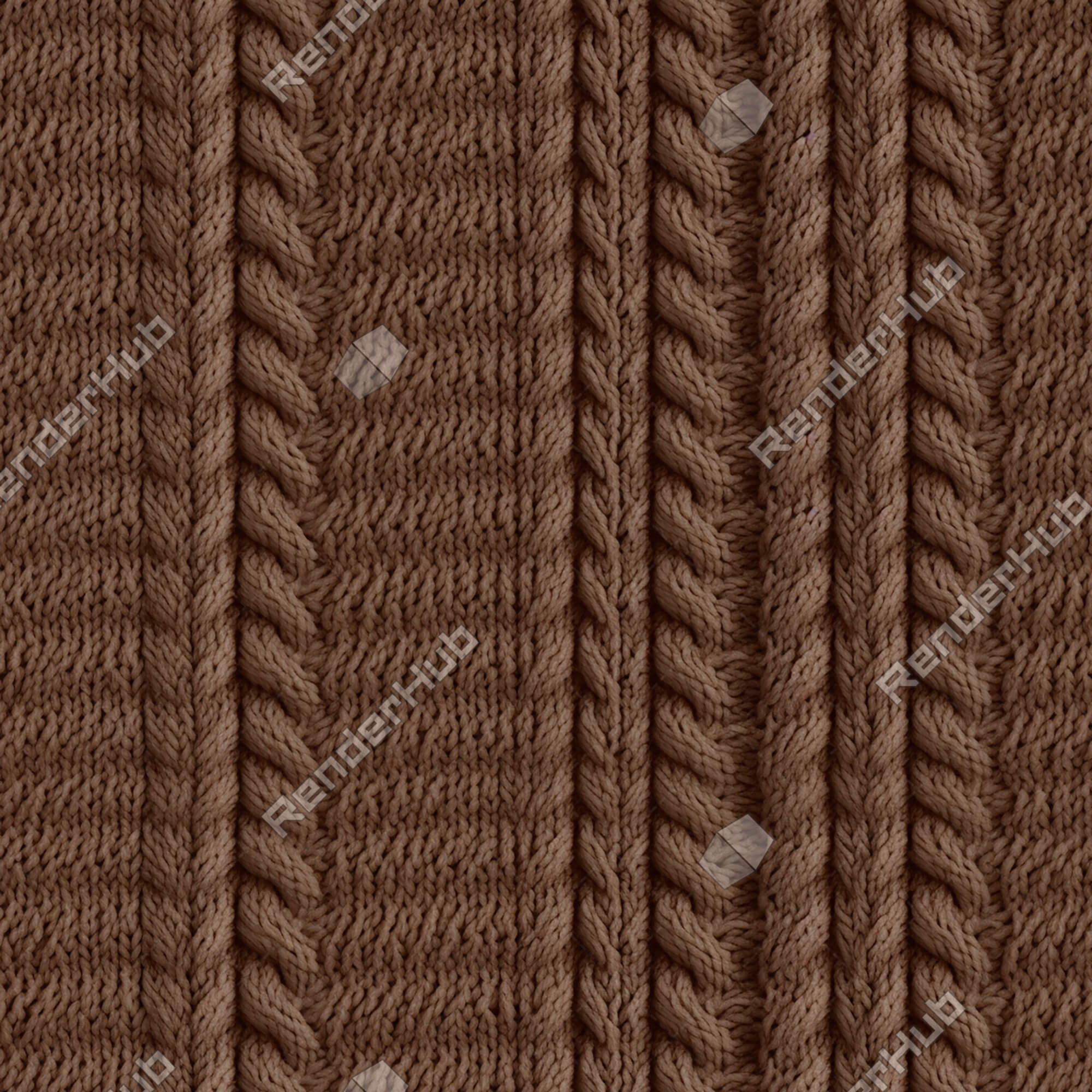Knitting Brown Seamless Pattern - Stock Image by PatternClipArtsJSK