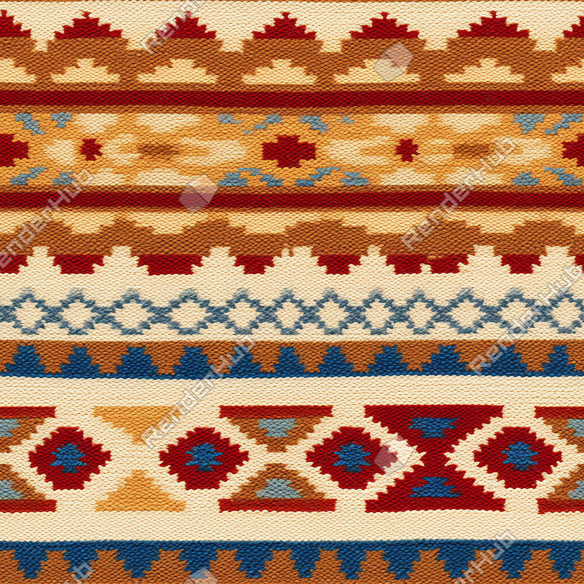 Inca Style Knit Seamless Pattern - Stock Image by PatternClipArtsJSK