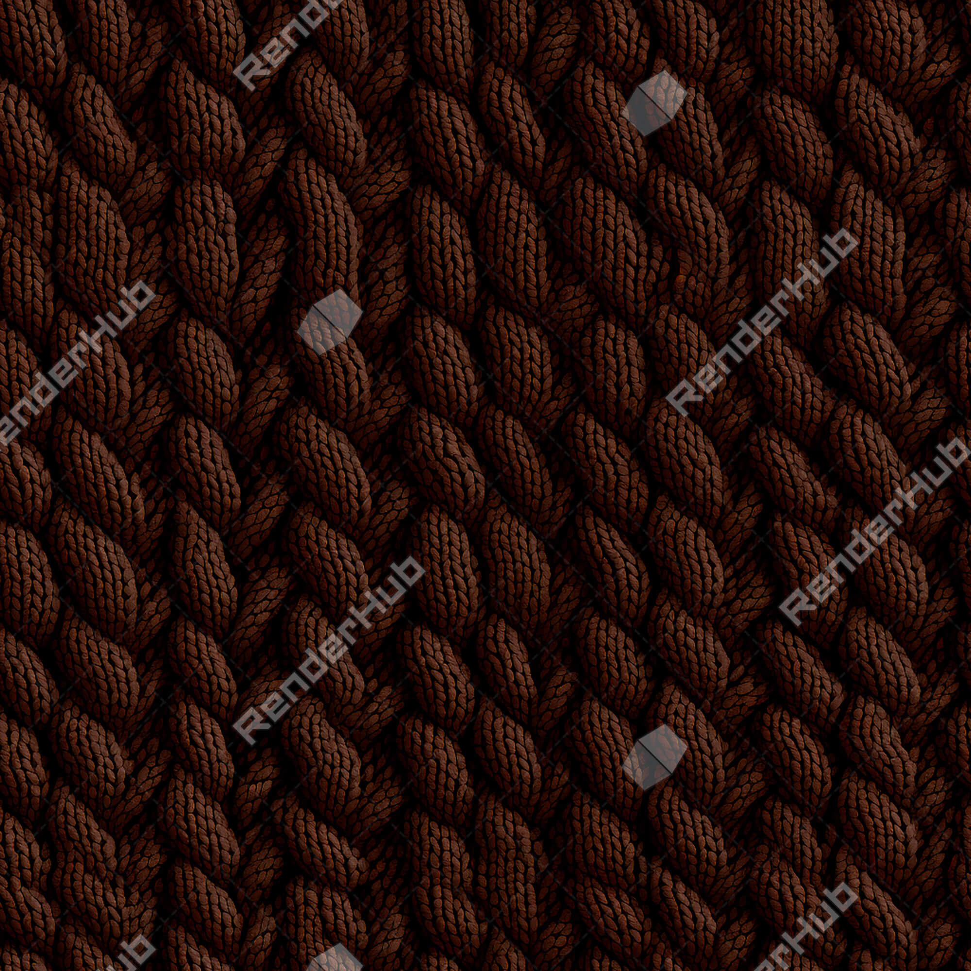 Knitting Brown Seamless Pattern - Stock Image by PatternClipArtsJSK