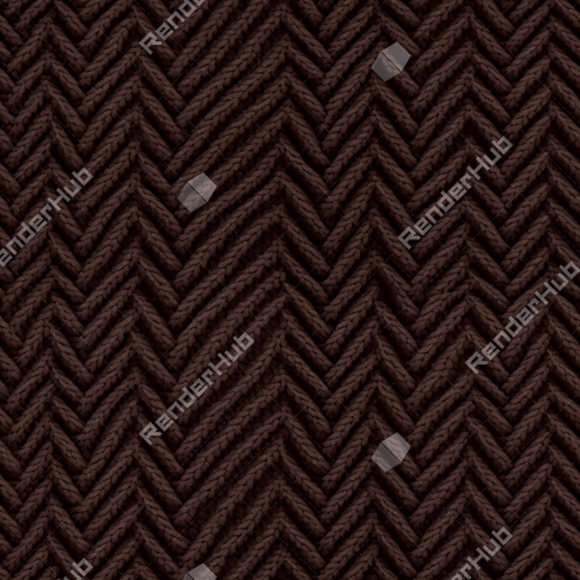 Knitting Brown Seamless Pattern - Stock Image by PatternClipArtsJSK