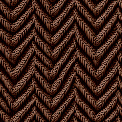 Knitting Brown Seamless Pattern - Stock Image by PatternClipArtsJSK
