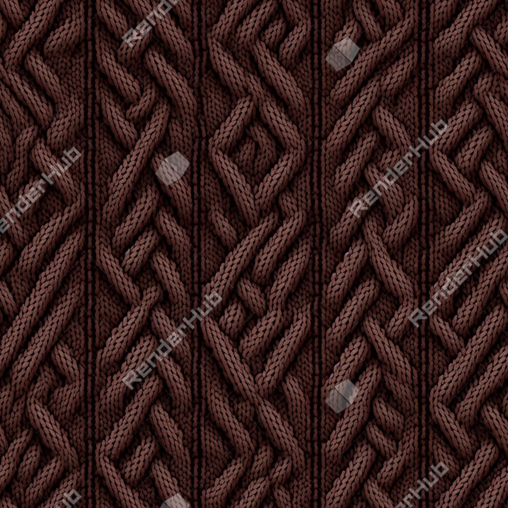 Knitting Brown Seamless Pattern - Stock Image by PatternClipArtsJSK