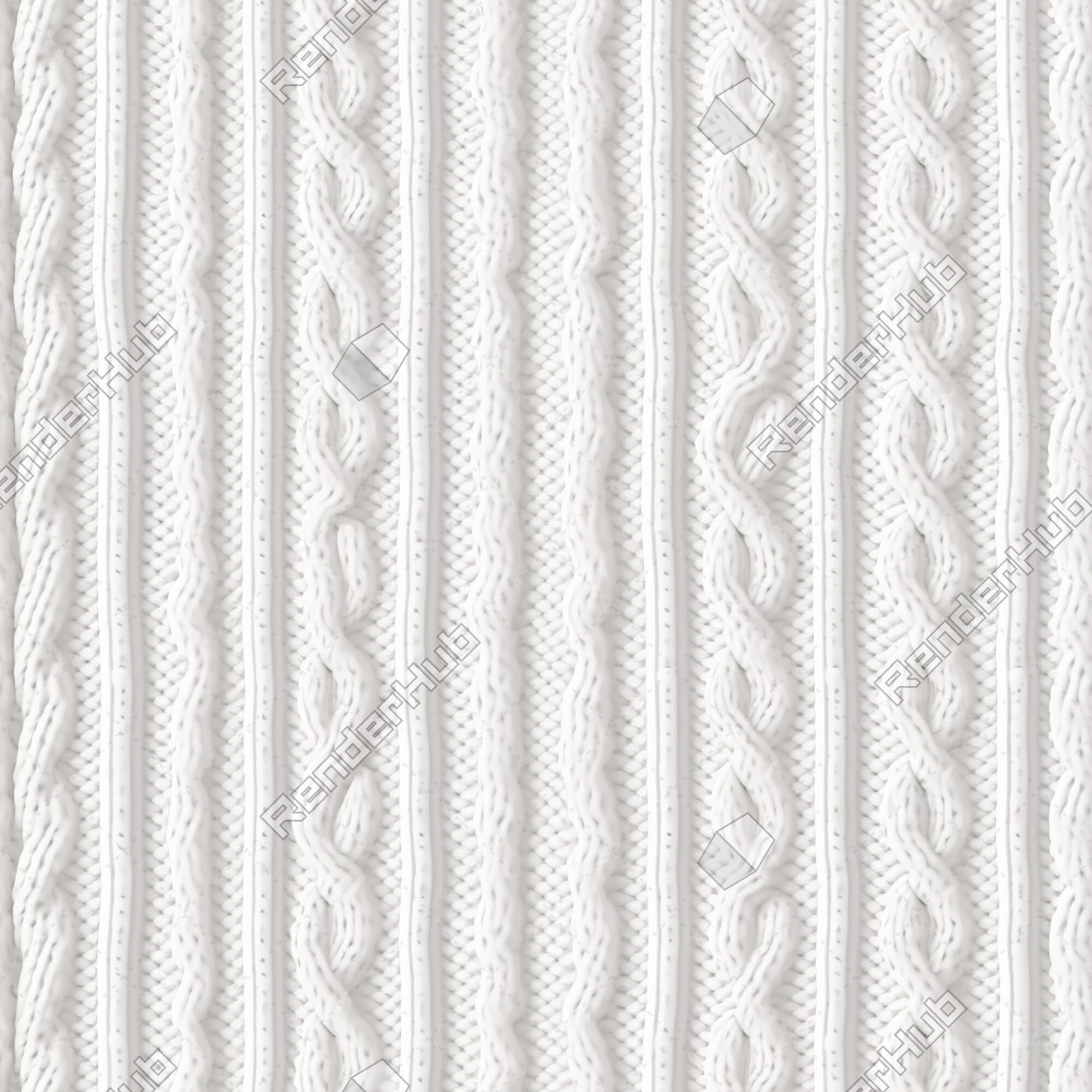 White Knit Seamless Pattern - Stock Image by PatternClipArtsJSK