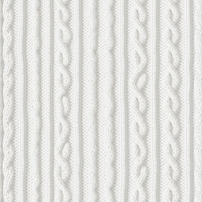 White Knit Seamless Pattern - Stock Image by PatternClipArtsJSK