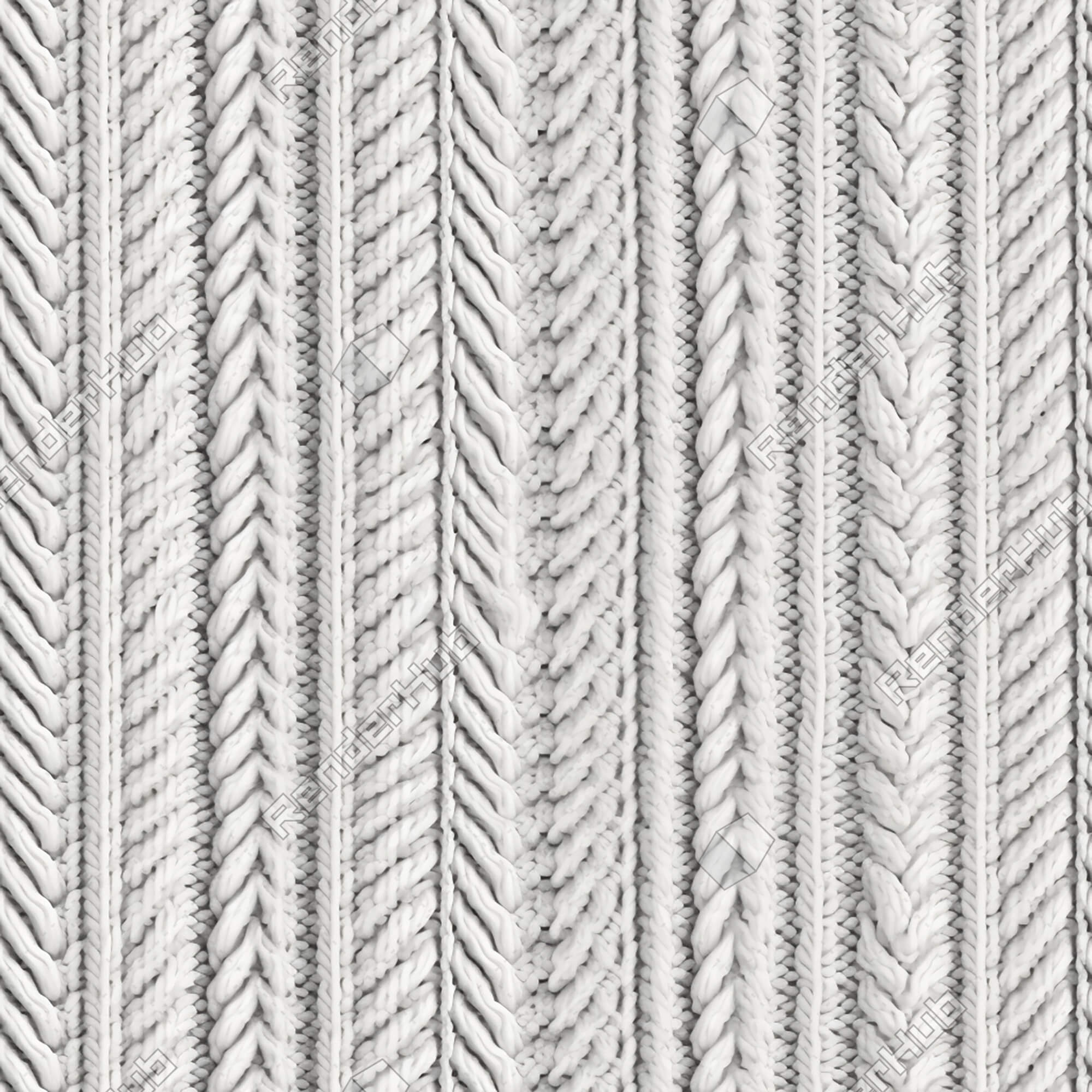 White Knit Seamless Pattern - Stock Image by PatternClipArtsJSK