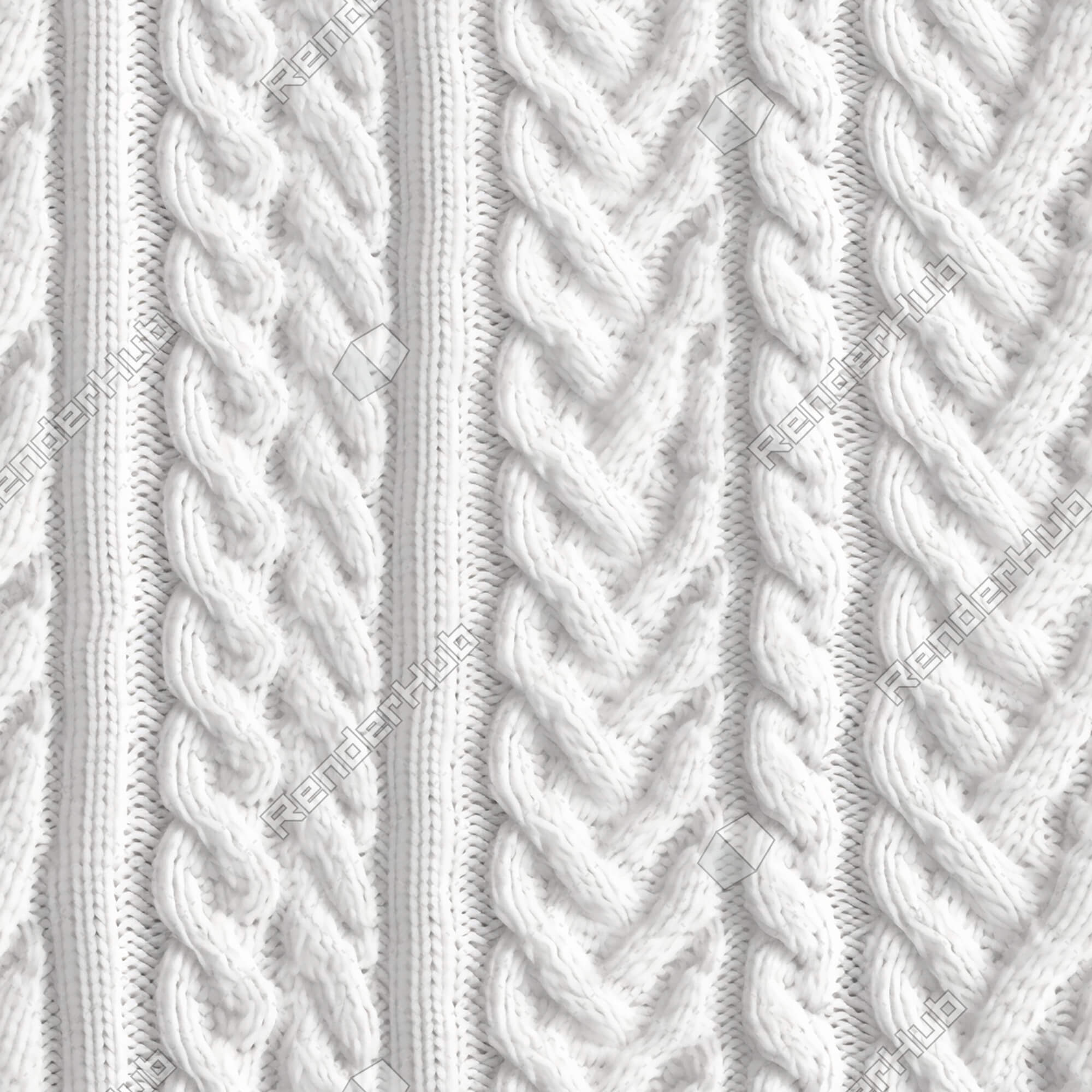 White Knit Seamless Pattern - Stock Image by PatternClipArtsJSK