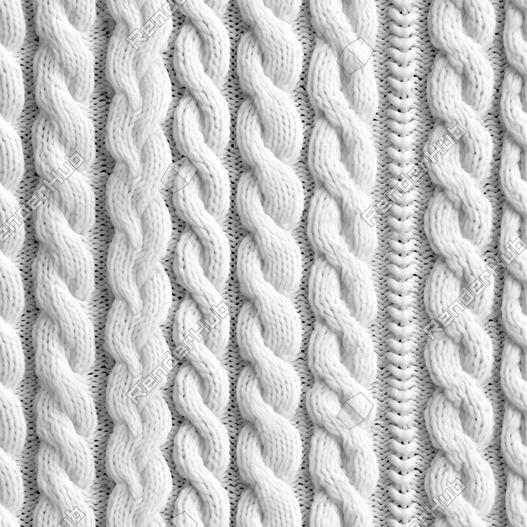 White Knit Seamless Pattern - Stock Image by PatternClipArtsJSK