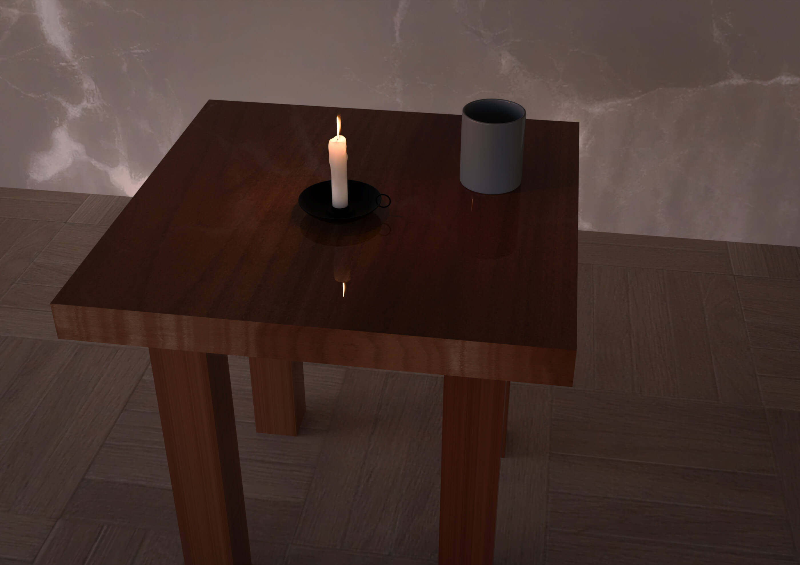 Little Table With 3 Textures - Free 3D Model by paulawbs