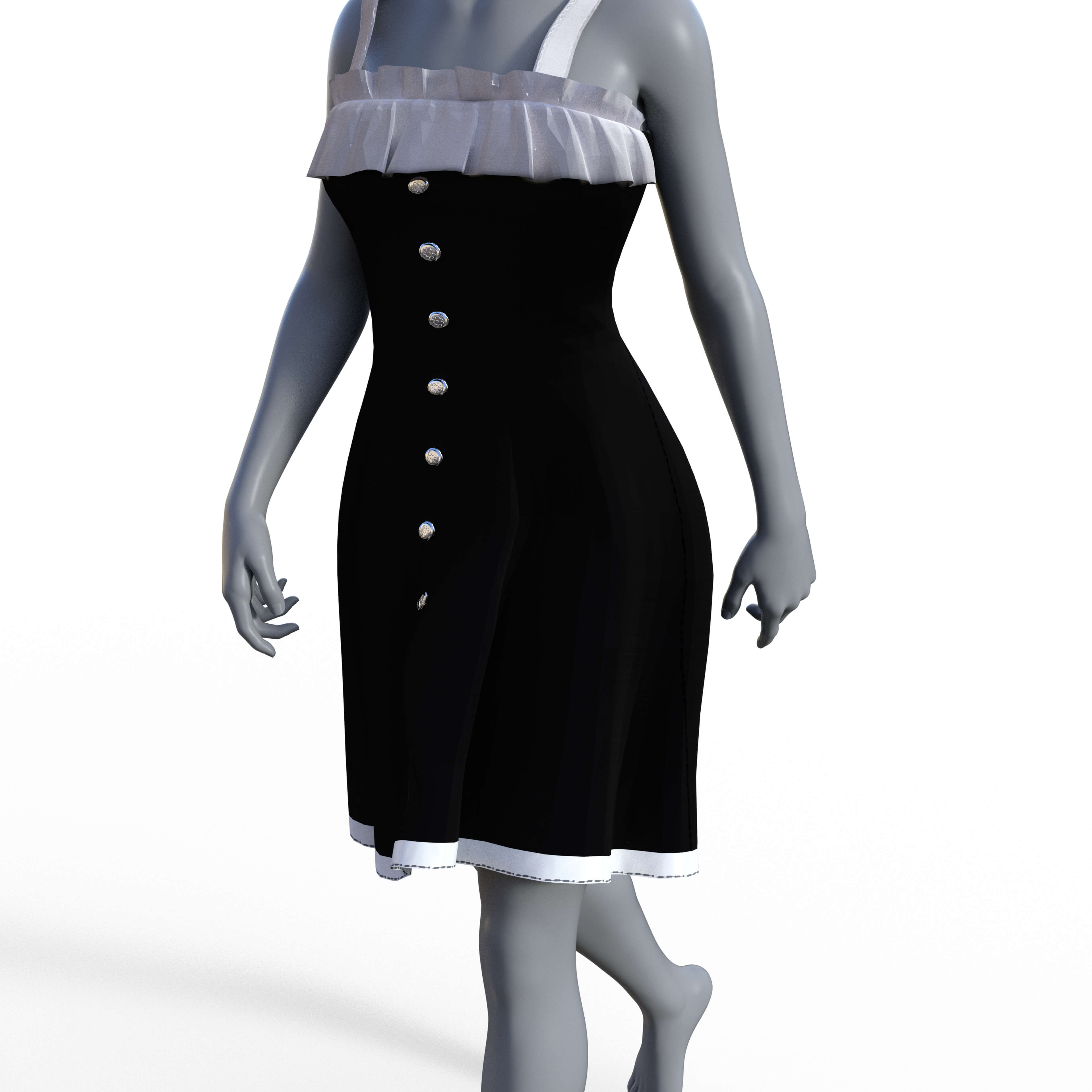 Monochrome Dress Genesis 8 Female - Daz Content by paulawbs