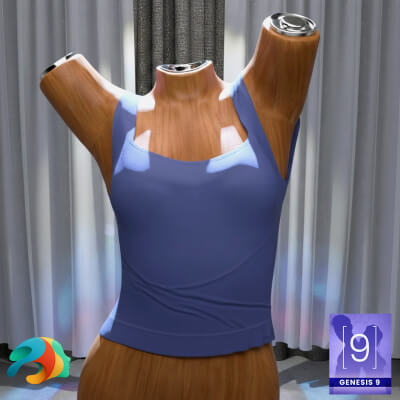 Square Neck Shirt for Genesis 9 - Daz Content by paulawbs