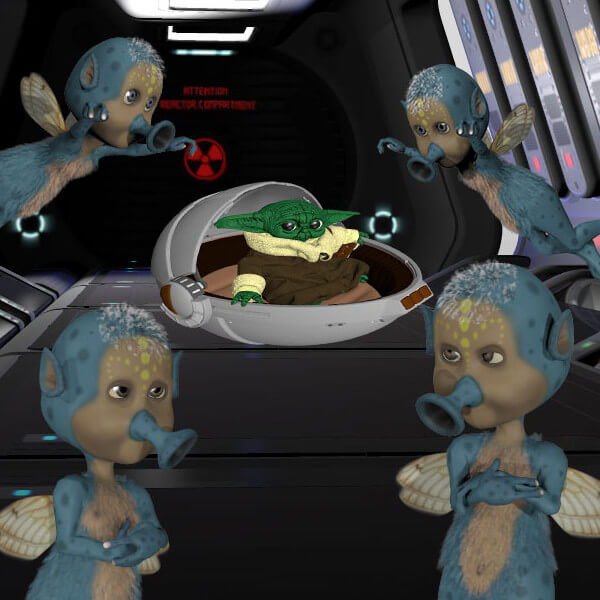 Das Alien 3D Render, Digital Art by Paulienchen