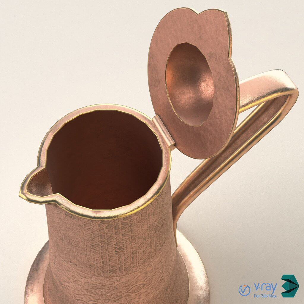 Copper Jug - 3D Model by pavelvesnin