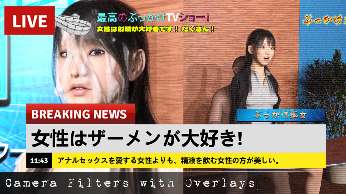 Anchorwoman Bukkake TV Set - Daz Content by Pawngame