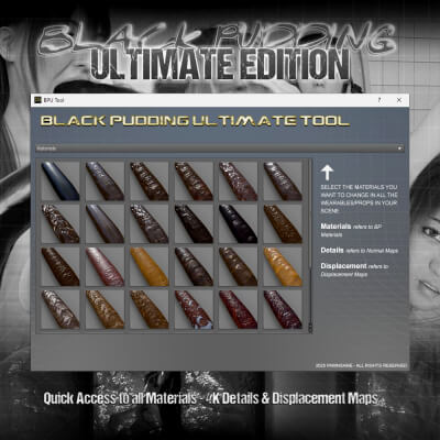 Black Pudding Ultimate Tool - Free Daz Content by Pawngame