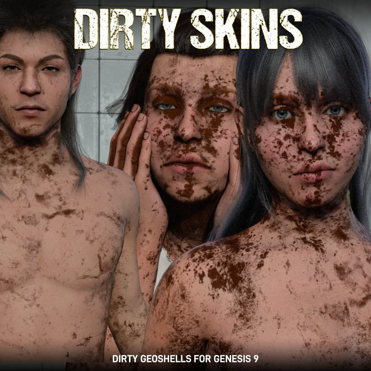 Dirty Skins for Genesis 9 - Daz Content by Pawngame