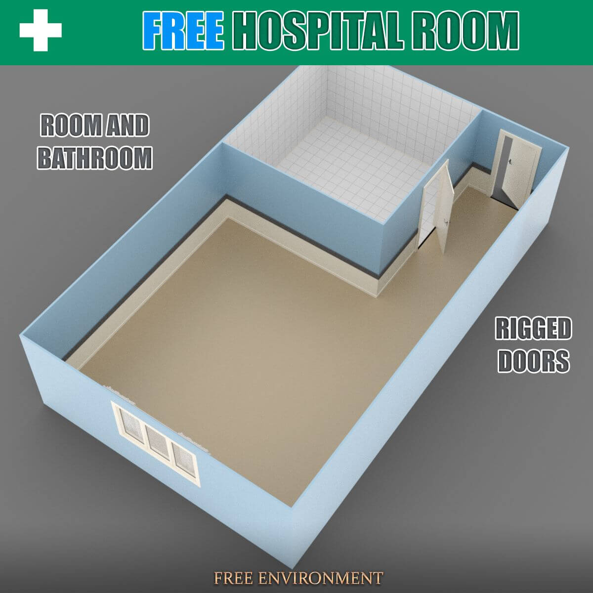 Hospital Room - Free Daz Content by Pawngame