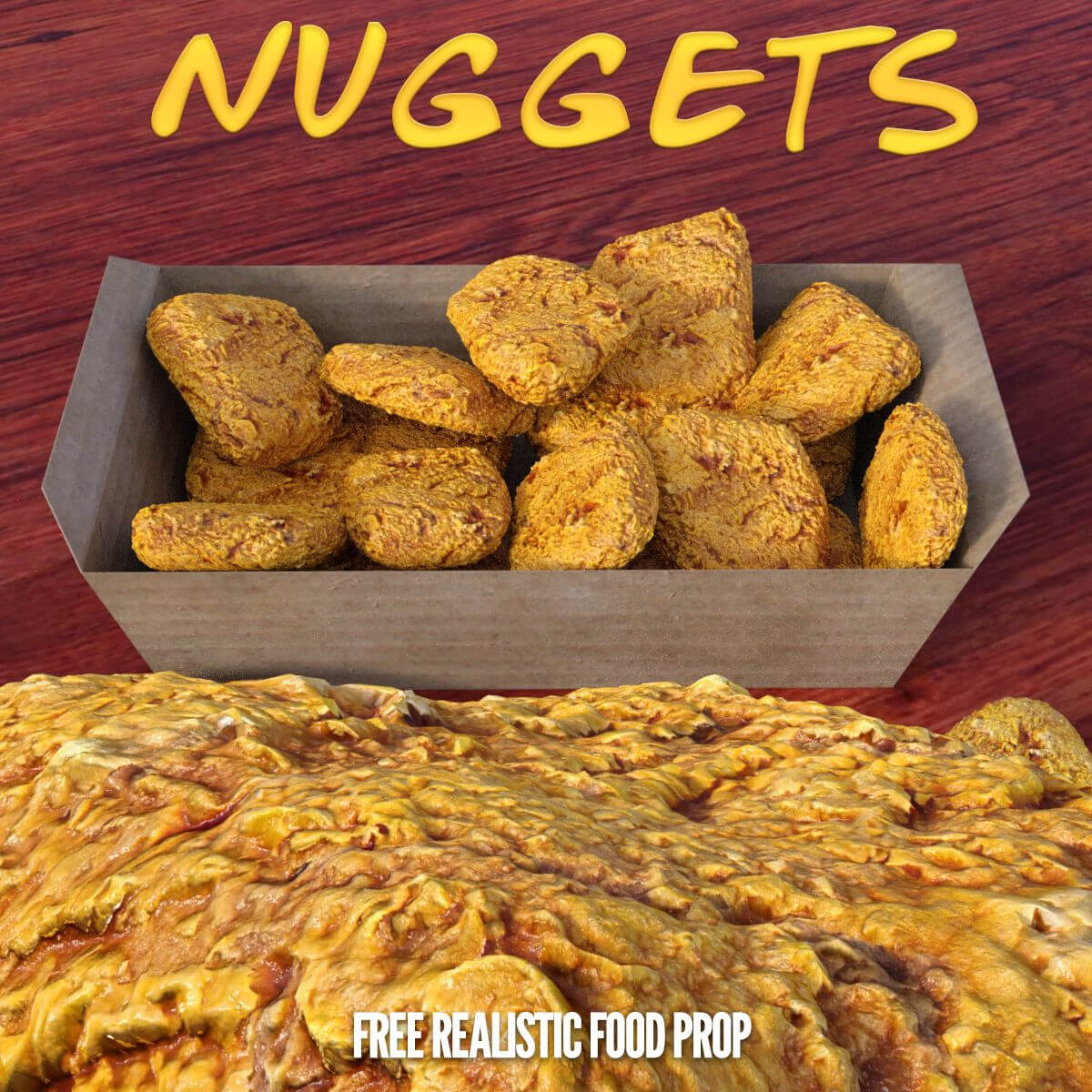 Free Nuggets Food Prop - Free Daz Content by Pawngame