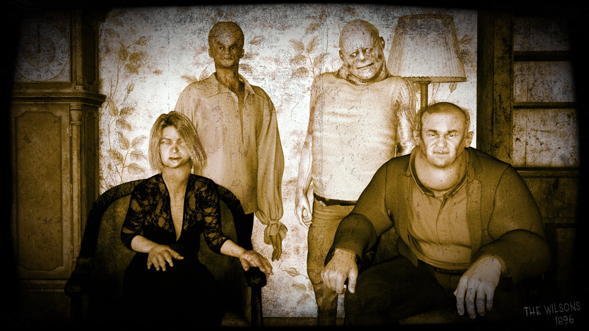 The Wilsons - 1896 3D Render, Digital Art by Pawngame