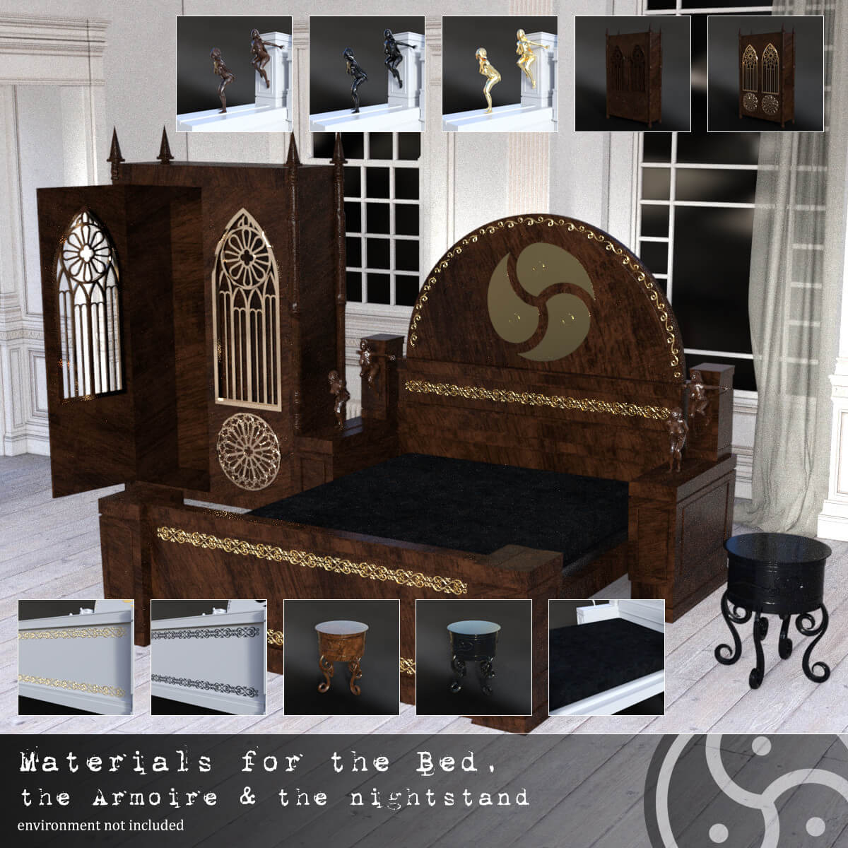 Gothic Furniture - Daz Content by Pawngame