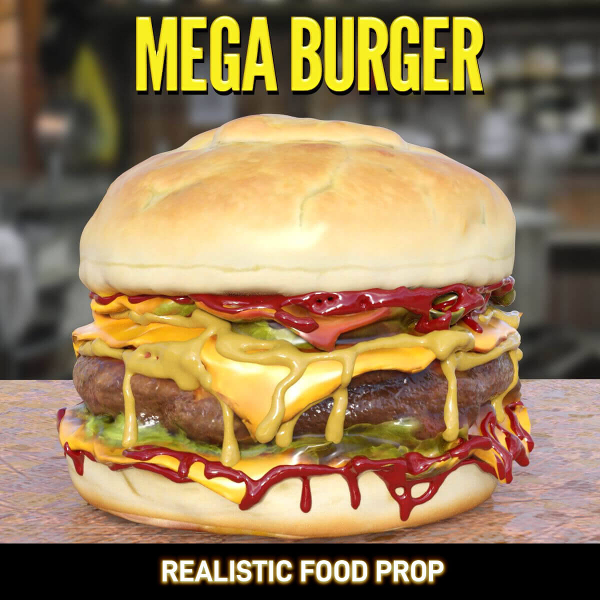 Mega Cheese Burger - Free Daz Content by Pawngame