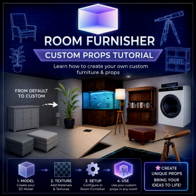 Room Furnisher Custom Props Tutorial - Free Daz Content by Pawngame