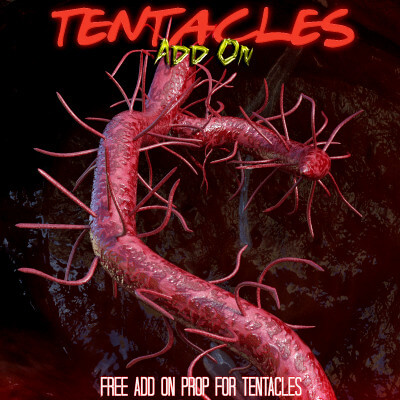 Tentacles Free Add-On Free Daz Content by Pawngame