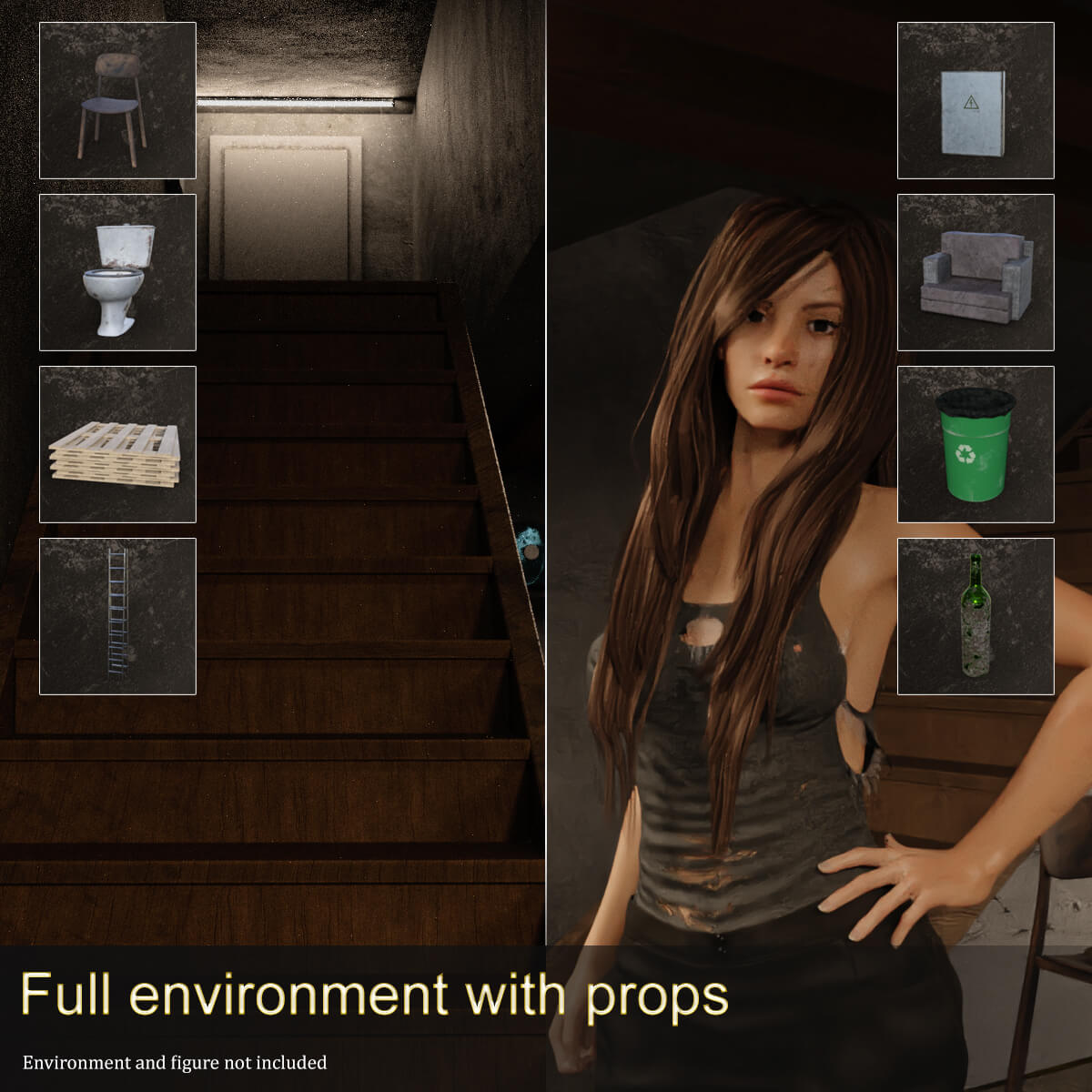 The Basement Environment - Daz Content by Pawngame