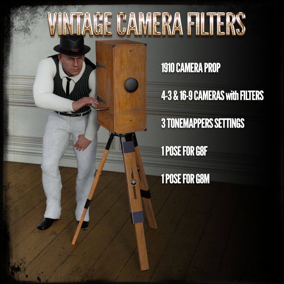 Vintage Camera Filters - Daz Content by Pawngame