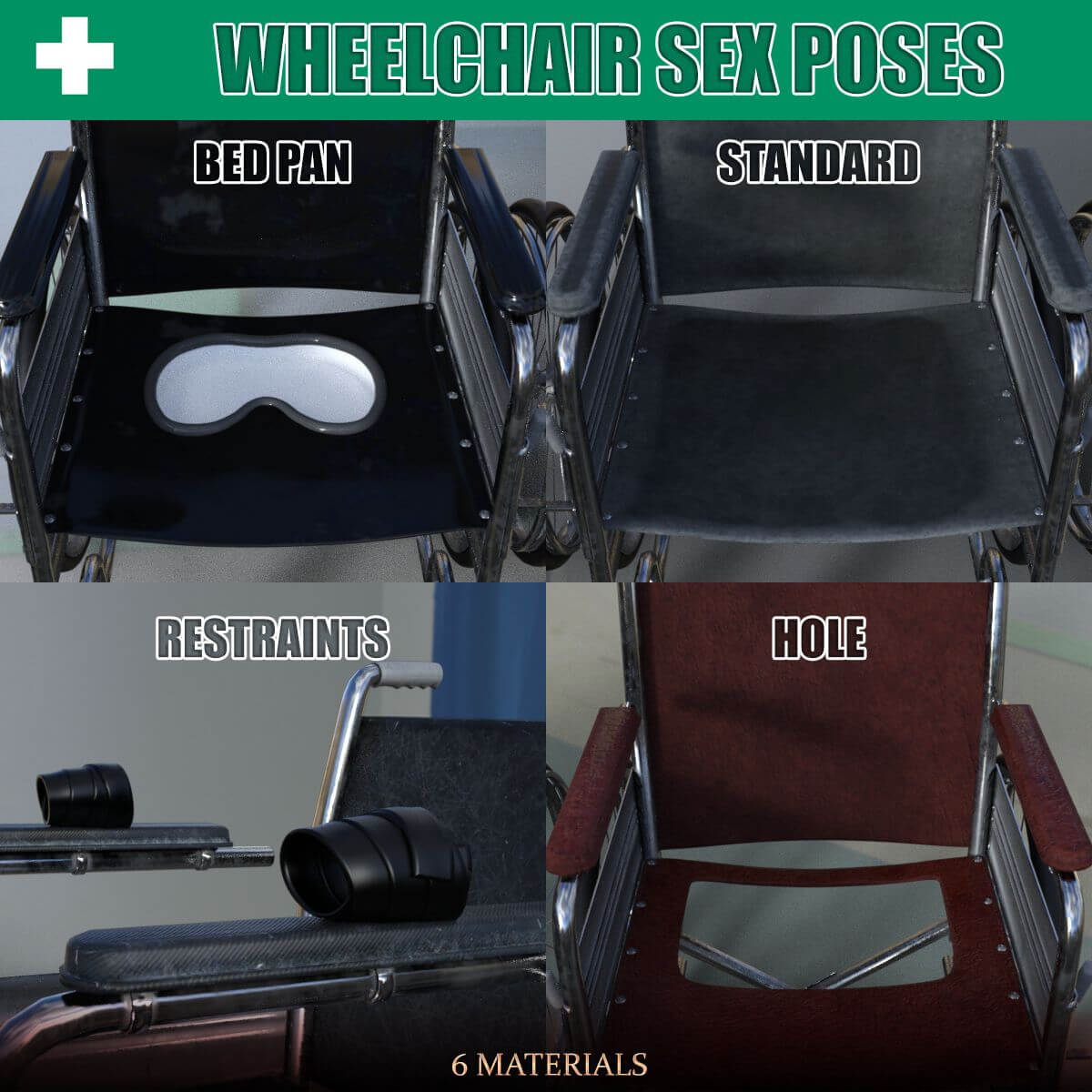 Wheelchair Prop With Sex Poses - Daz Content by Pawngame